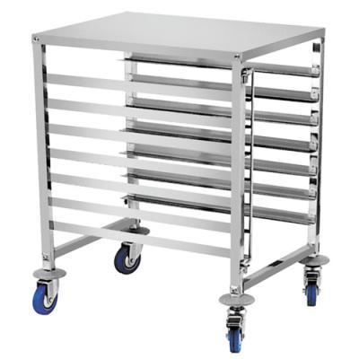 Cina RK Bakeware China-6 Pan End Load Undercounter Work Top Sheet / Bun Pan Rack con canali laterali in vendita