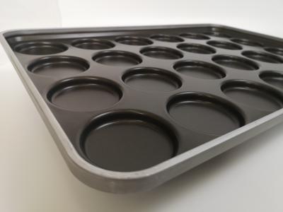 China 4 van het de Hamburgerbroodje van het“ 24 Verbindingenaluminium het Baksel Pan Easy Cleaning Te koop