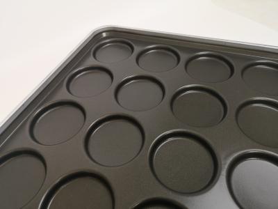 China 4 van het de Hamburgerbroodje van het“ 24 Verbindingenaluminium het Baksel Pan Easy Cleaning Te koop