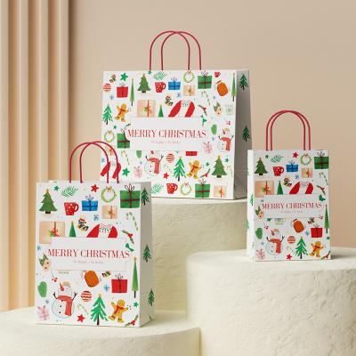 China Gift Bag Kraft Paper Bag Size Handheld Birthday Gift Bag for sale