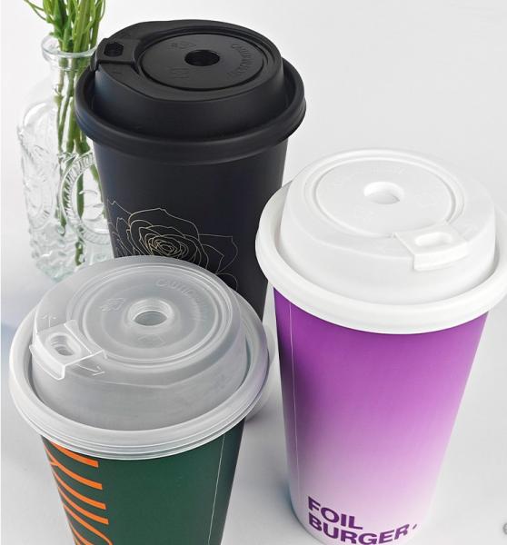 Quality Milk Tea Rotating Plastic Cup Lid for sale