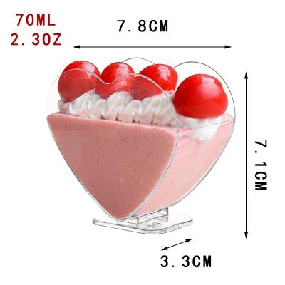 China Mini Dessert Cup Transparent Plastic Ice Cream Yogurt Goblet Cake Cups for sale