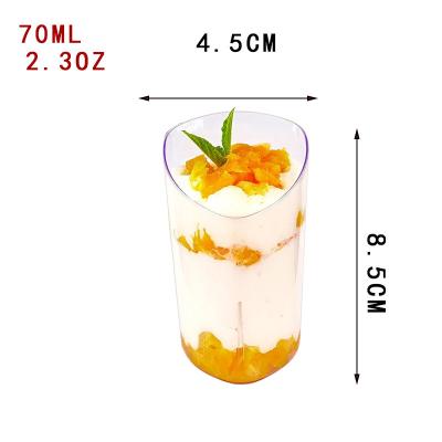 China Eco Friendly Disposable Plastic Ice Cream Mousse Desert Cup Mini Dessert Cups for Party Supply for sale