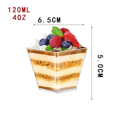 China Multiple Specification Disposable Plastic Ice Cream Dessert Cups for sale