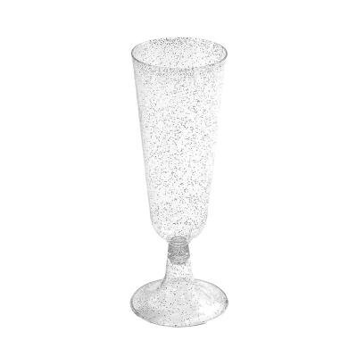 China Classic Cylinder Crystal Goblets Champagne Flute Stemmed Cocktail Glasses for sale