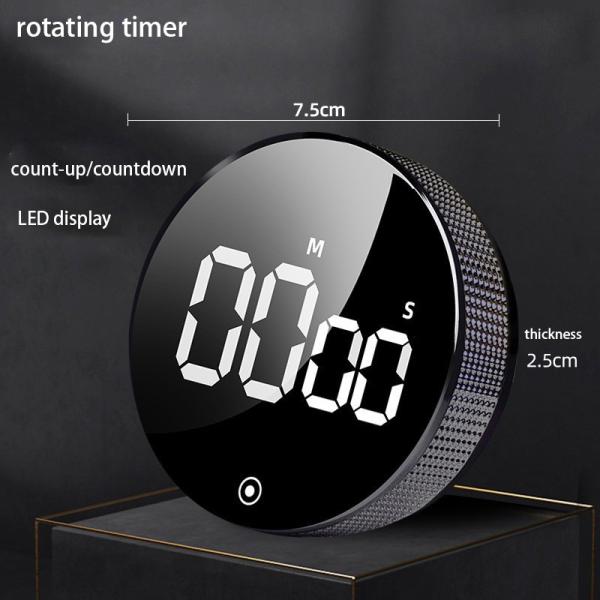Quality Electronic Rotating Timer Magnetic Circular Kitchen Alarm Clock for sale