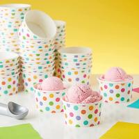 china Ice Cream Paper Cup Disposable Square Thick Dessert Paper Cup