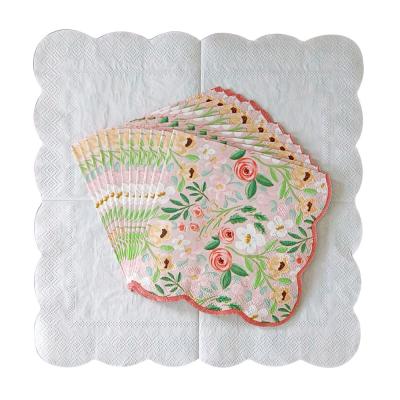 China Napkins Paper for Dinner Party Gathering Decor Biodegradable Printed Cocktail Paper Napkins for sale