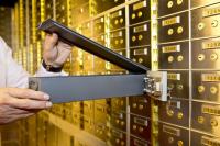 China 2inch Width 5inch Height Self Deposit Box  With External Golden Hinge for sale