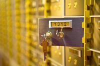 China 2inch Width 5inch Height Self Deposit Box  With External Golden Hinge for sale