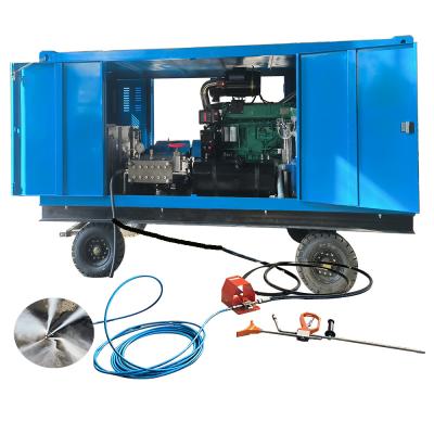 China High Pressure Water Jet Blasting Machine 500bar-1500bar Industrial Pipeline Cleaning Machine for sale