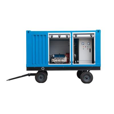 China 10–85l/min Industrial Water Jet Cleaning Machine 90KW 160HP Electric Diesel Drive Type for sale