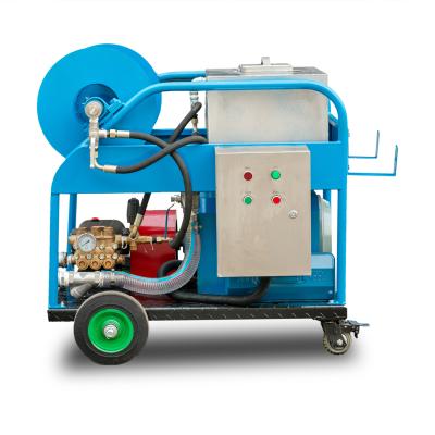 China 15kw 200bar Electric High Pressure Water Jet Sewer Drain Pipe Cleaner Pipeline Washer for sale