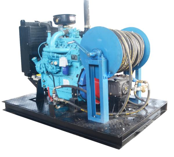 Quality 85L/min 200bar Cold Water Jet Sewer Cleaning Machine 41kw Sewer Drain Pipe Cleaning Machines for sale