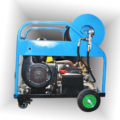 China 25HP Double Cylinder Diesel High Pressure Sewer Drain Cleaner 50-500mm Pipe Cleaning Machine for sale