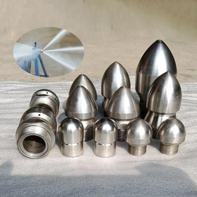 China Stainless Steel High Pressure 500bar Sewer Drain Cleaning Nozzle with Wide Water Flow 50-300L/min for sale