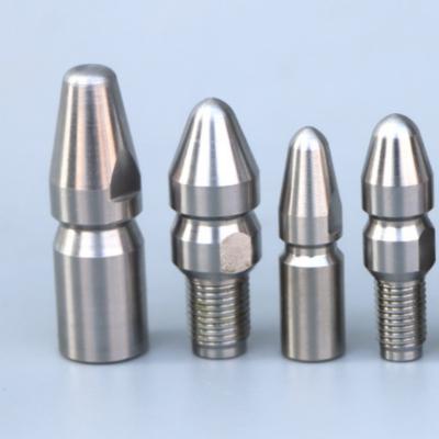 China Stainless steel high-pressure pipe cleaning nozzle with 6mm to 14mm sizes and M6 M8 M10 threads for industrial heat exchanger cleaning for sale
