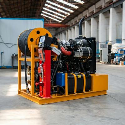 China 4-cylinder diesel sewer drain pipe cleaner with high pressure for sale