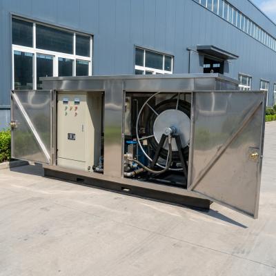 China 500bar Electric Motor Driven Mobile High Pressure Water Jet Cleaner for Industrial Pipe Cleaning for sale