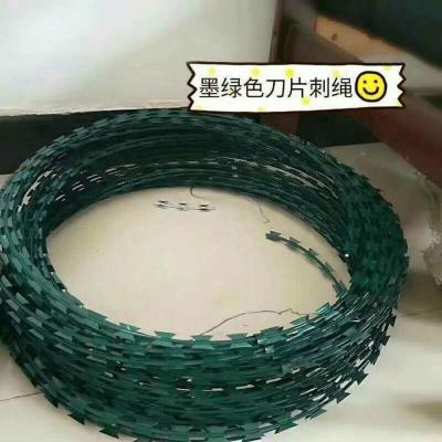 Cina Filo spinato blu d'acciaio a basso tenore di carbonio del rasoio del cavo a spirale in vendita