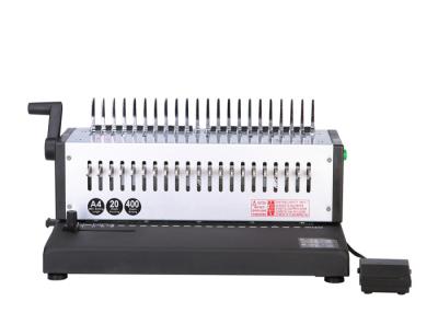 China Plastic Manual Comb Binder Machine / Paper Binding Machine Foot Pedal for sale