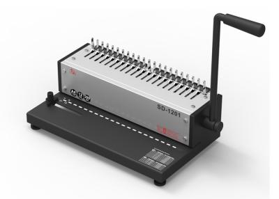 China Manual Handle Spiral Comb Binding Machine / Plastic Coil Binding Machine for sale