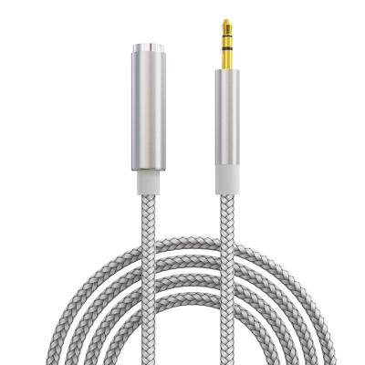 China aux cable AUX audio. 10ft 3.5mm Customized Nylon Braid Music Cable 3ft 5ft Car Listening Headset For Earphone Mobile Phone for sale