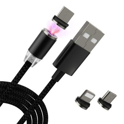 China Mobile Phone New Arrival Fast Charging 3 In 1 Micro USB Type C Lighting Magnetic Charging 8pin Cable for sale