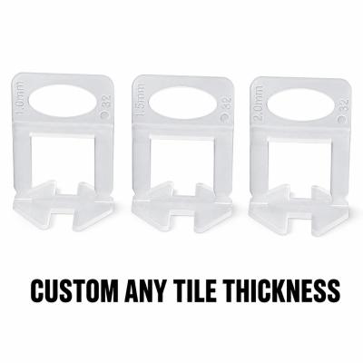 China Standardized Oval Opening Tile Leveling Clip System with 1.0-3.0mm Joint Width for Single-Clip-Model Commercial Use for sale