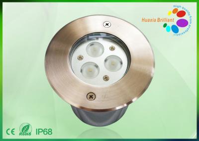 Cina IP67 impermeabilizzano le luci 220V di 3W LED Inground per il parco, colore che cambia le luci della ripresa esterna del LED in vendita