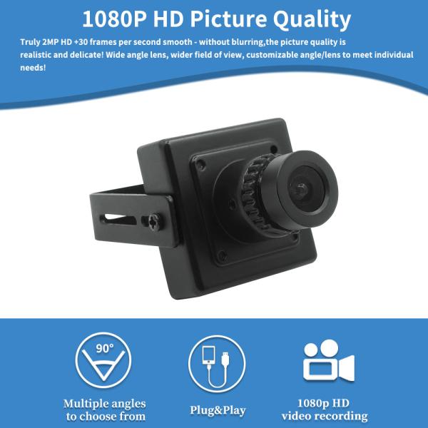 Quality 30 * 30MM 2MP 1920 * 1080 Mini C-type Camera UVC Driver Free Safe CCTV ATM Booth for sale