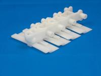 China 103H Flat Top Flexible Conveyor Chain Plain POM White 83mm Width for Modular Systems for sale