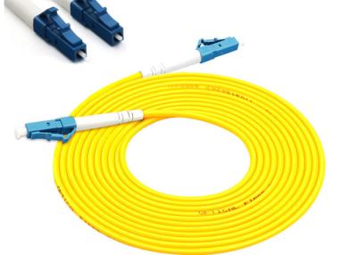 China 3M Single Mode Fiber Patch Cables LC To LC 3mm Simplex In Yellow Color for sale