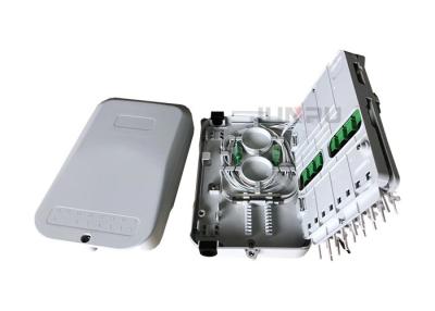 China caja de distribución de la fibra óptica de 16T FTTH 2 en 16 fuera del color blanco del ABS de la PC en venta