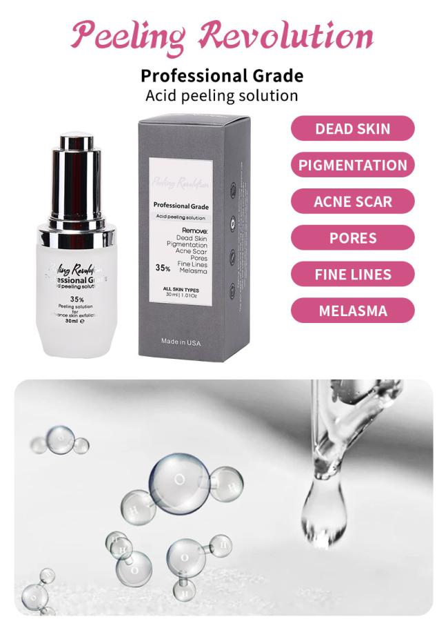Facial Exfoliating Solution Dead Skin Cleansing Moisturizing Acne Scar Skin Peeling Serum