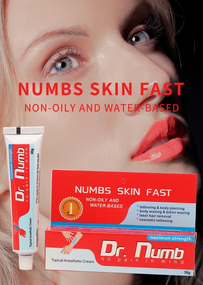 Dr Numb Cream Tattoo Numb Anesthetic Permanent Makeup Lidocaine Cream for Microblading Piercing Eyebrow Lip Tattoo Strong Effective