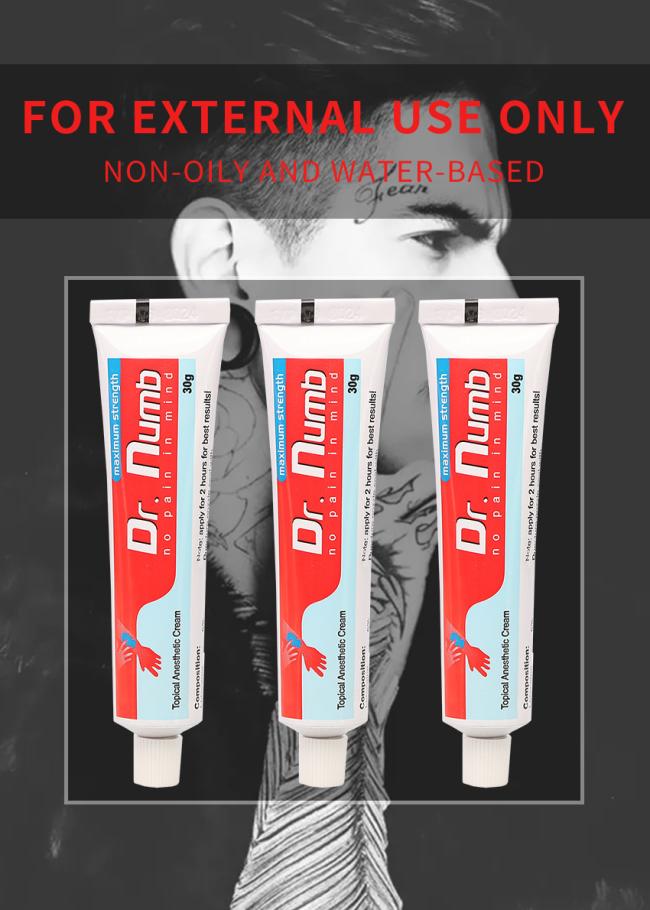 Dr Numb Cream Tattoo Numb Anesthetic Permanent Makeup Lidocaine Cream for Microblading Piercing Eyebrow Lip Tattoo Strong Effective