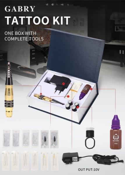 Quality Compact Permanent Makeup Machine Kit with Ink Cup Microblading Ink and All-In for sale