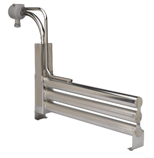230V 3P 10kW Pt100 PTFE Housing Inline Chemical Heater For Photovoltaic Industry 0
