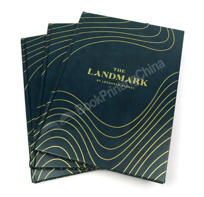 China Customized Luxury Leather Cover Book With Hot Foil Stamping for sale