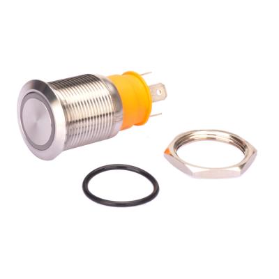 China Ip67 maak Drukknopschakelaar waterdicht leidde Verlicht 36V-Staal 19mm Normale Open Te koop
