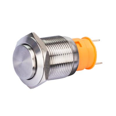 China 19mm verlichtte de Hoge Hoofd Geleide Drukknopschakelaar Roestvrije Stofdichte 20A 24v Te koop