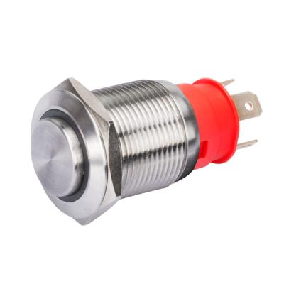 Cina l'alto commutatore di pulsante capo di 19mm ha condotto 20A inossidabile illuminato 24v antipolvere in vendita