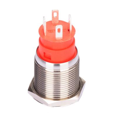 Cina l'alto commutatore di pulsante capo di 19mm ha condotto 20A inossidabile illuminato 24v antipolvere in vendita