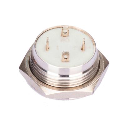 China el interruptor de botón anti de acero del vándalo 24v de 30m m Momenatry con el Rgb llevó en venta