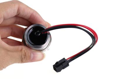 China Stainless Steel 25mm Piezoelectric Push Button 50ms Pulse Time Blue Red Light for sale