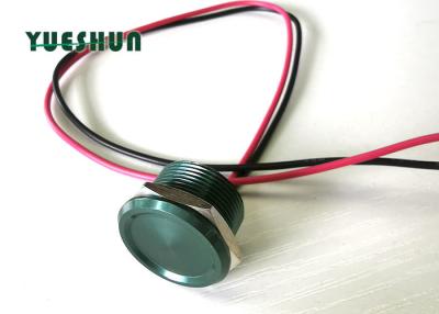 China Yellow Color Shell Momentary Piezo Switch Aluminium Alloy Body Flat Round Head for sale