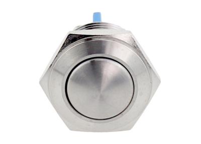 China Metal Anti Vandal Push Button Switch 16mm Ball Round Head Normal Open Waterproof for sale