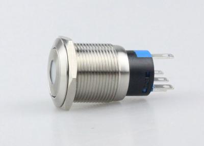 Cina Corpo di acciaio inossidabile del supporto del pannello del commutatore 19mm del bottone di Dot Type Illuminated Momentary Push in vendita