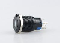 China Aluminum Panel Mount Push Button Switch , LED Push Button On Off Switch Yellow Orange for sale